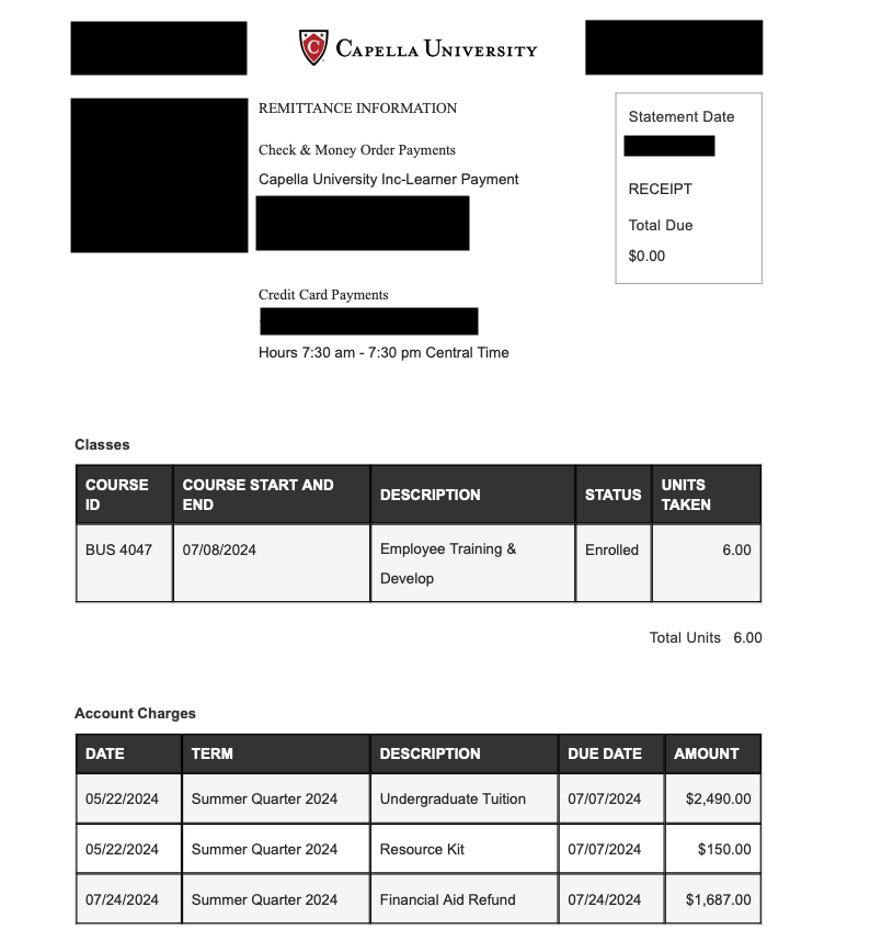 Examples of required documentation for reimbursement
