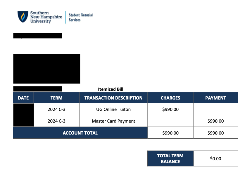 Examples of required documentation for reimbursement